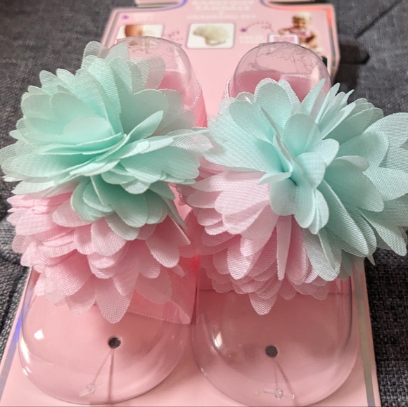 Toby & Me | Shoes | Toby Me Barefoot Sandal Photo Prop Baby Girls Pink ...